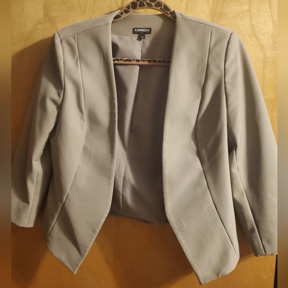 Express | Skirts | Express Jacket And Skirt Set Size 8 Beige | Poshmark